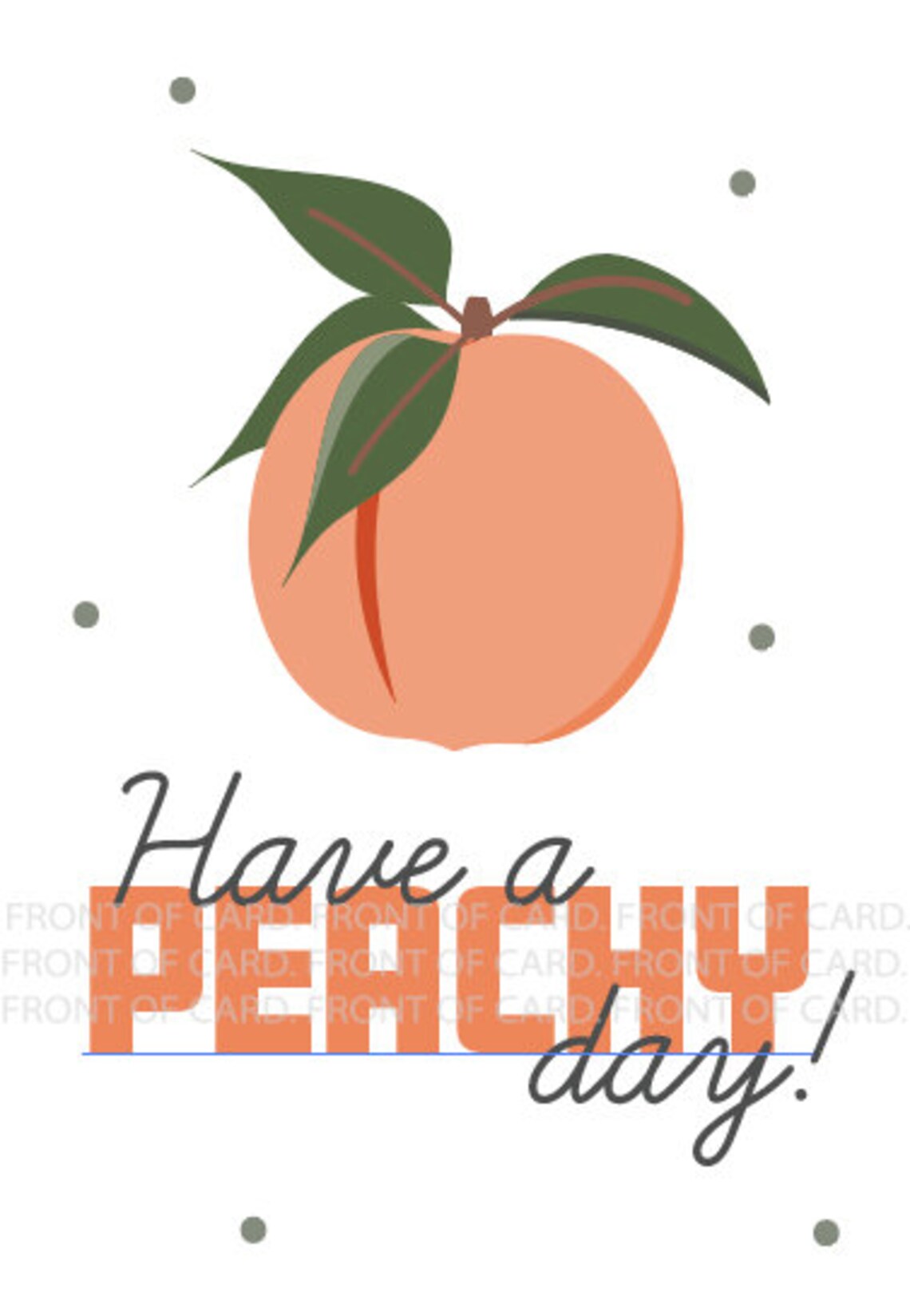 Have a Peachy Day Printable Card Instant Download PDF | Etsy
