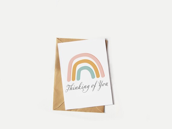 Thinking of You Printable Greeting Card Instant Download PDF | Etsy