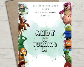 Editable Toy Story Digital Invite Reach Four the Sky - Etsy