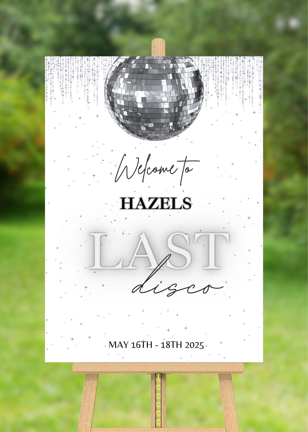 Editable Disco Hen Party Welcome Sign - Etsy