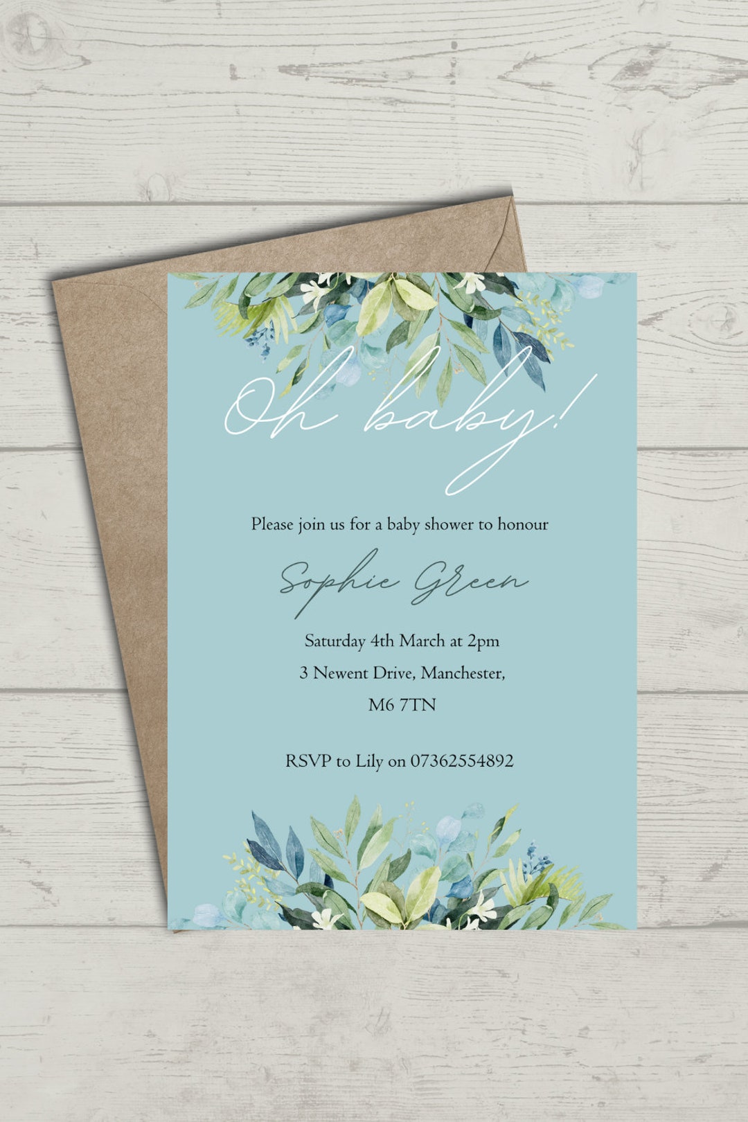 Editable Digital Baby Shower Invite - Etsy