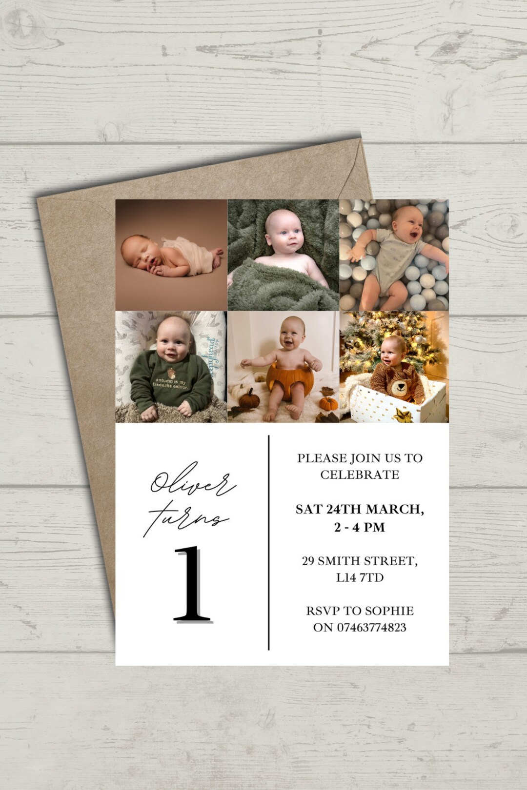 Editable Personalised Photo Digital Party Invite - Etsy