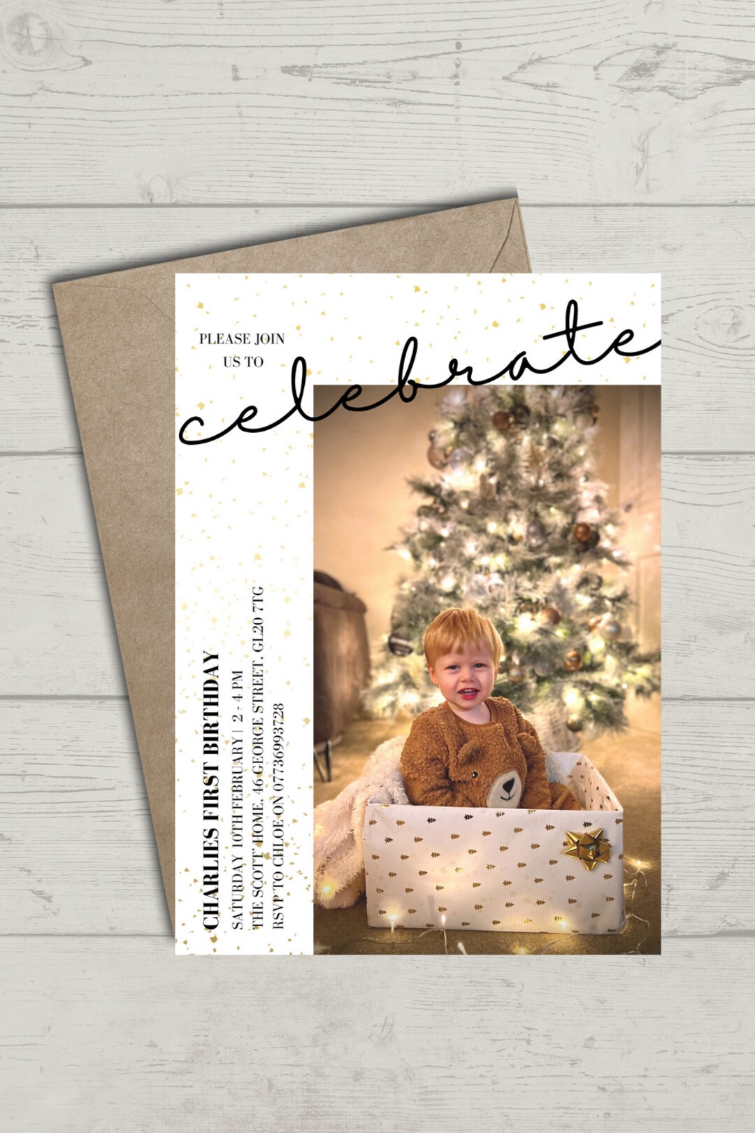 Editable Personalised Photo Digital Invite - Etsy