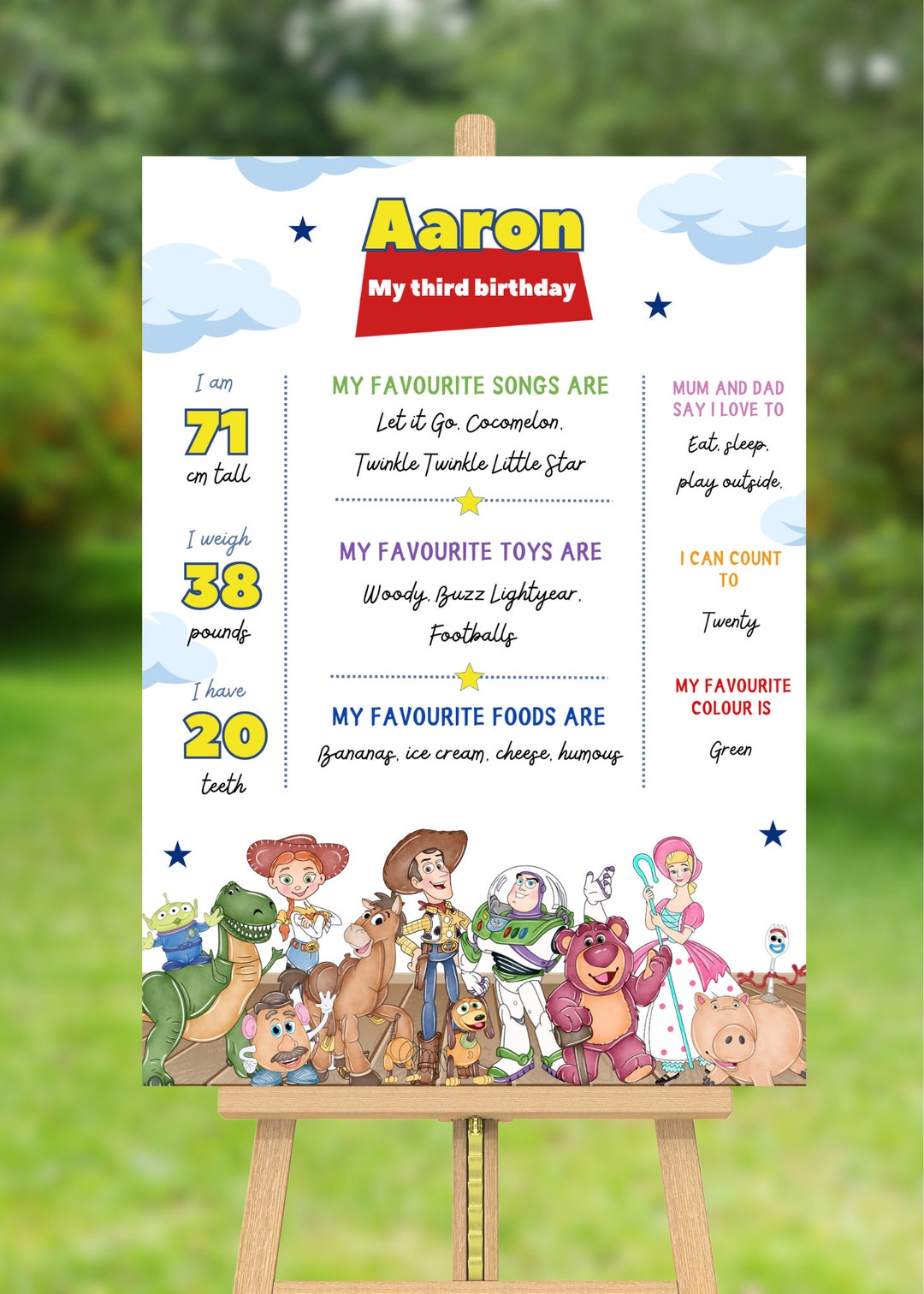 Editable Toy Story Milestone Birthday Board - Etsy