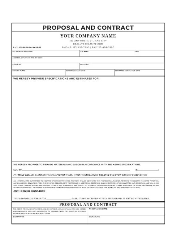 Proposal and Contract - Etsy