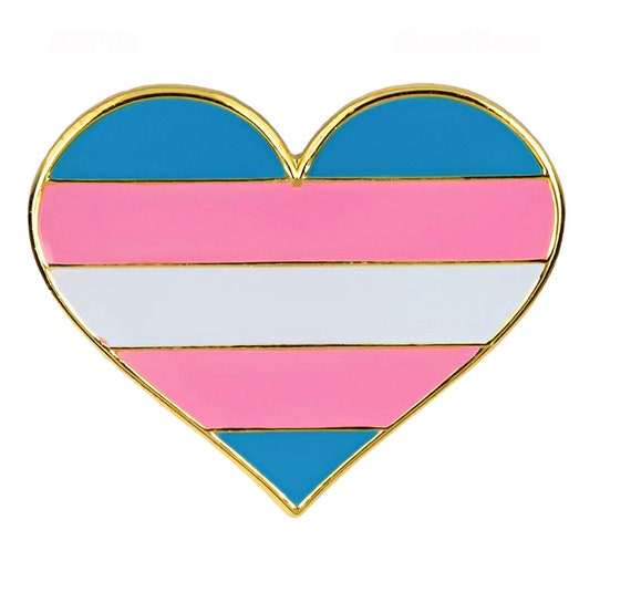 Transgender Pride Flag Lapel Pin / LGBTQIA Transgender Heart - Etsy