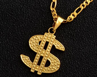 Gold Chain Dollar Sign - Etsy