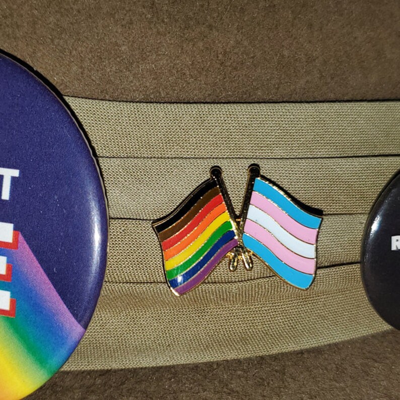 LGBTQIA Rainbow Transgender Pride Flag Lapel Pin / Gender - Etsy