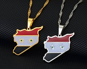 Syria Map Necklace - Etsy