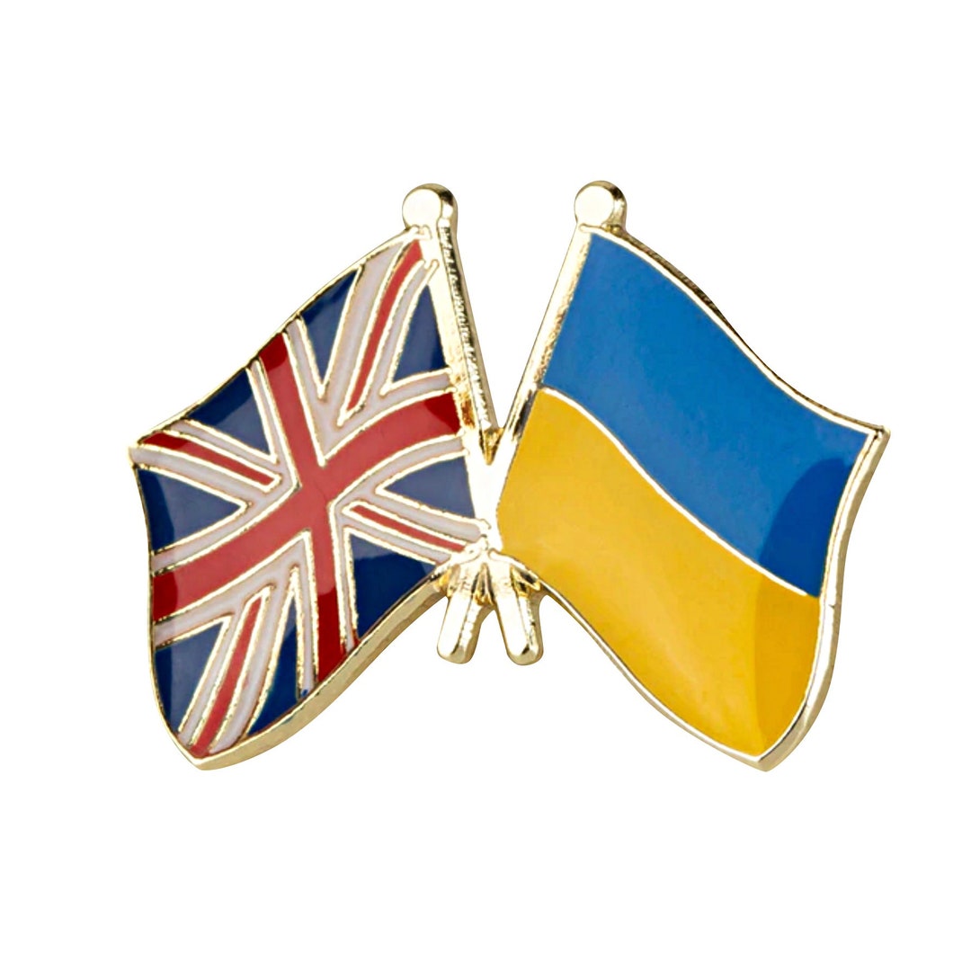 Ukraine & United Kingdom Friendship Flag Lapel Pin / UK - Etsy Canada