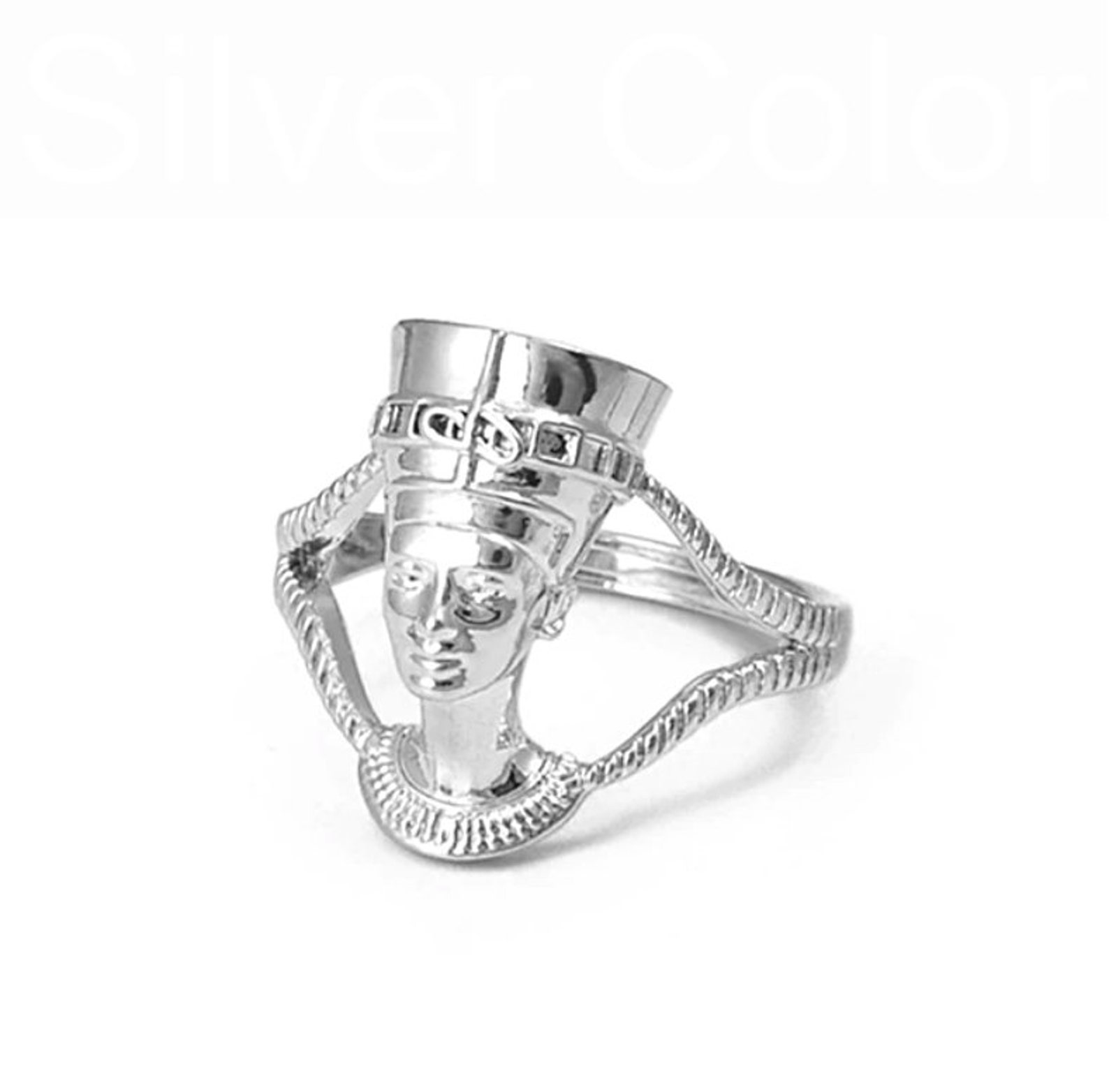Rose Gold Egyptian Queen Nefertiti Adjustable Ring for Women / - Etsy