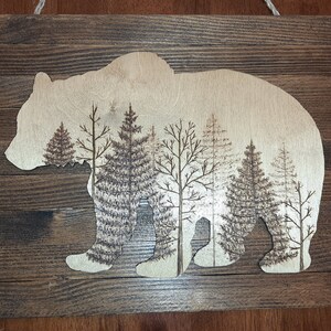 Bear Forest Woodburning - Etsy