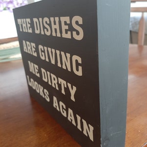 Dirty Dishes Wood Sign - Etsy