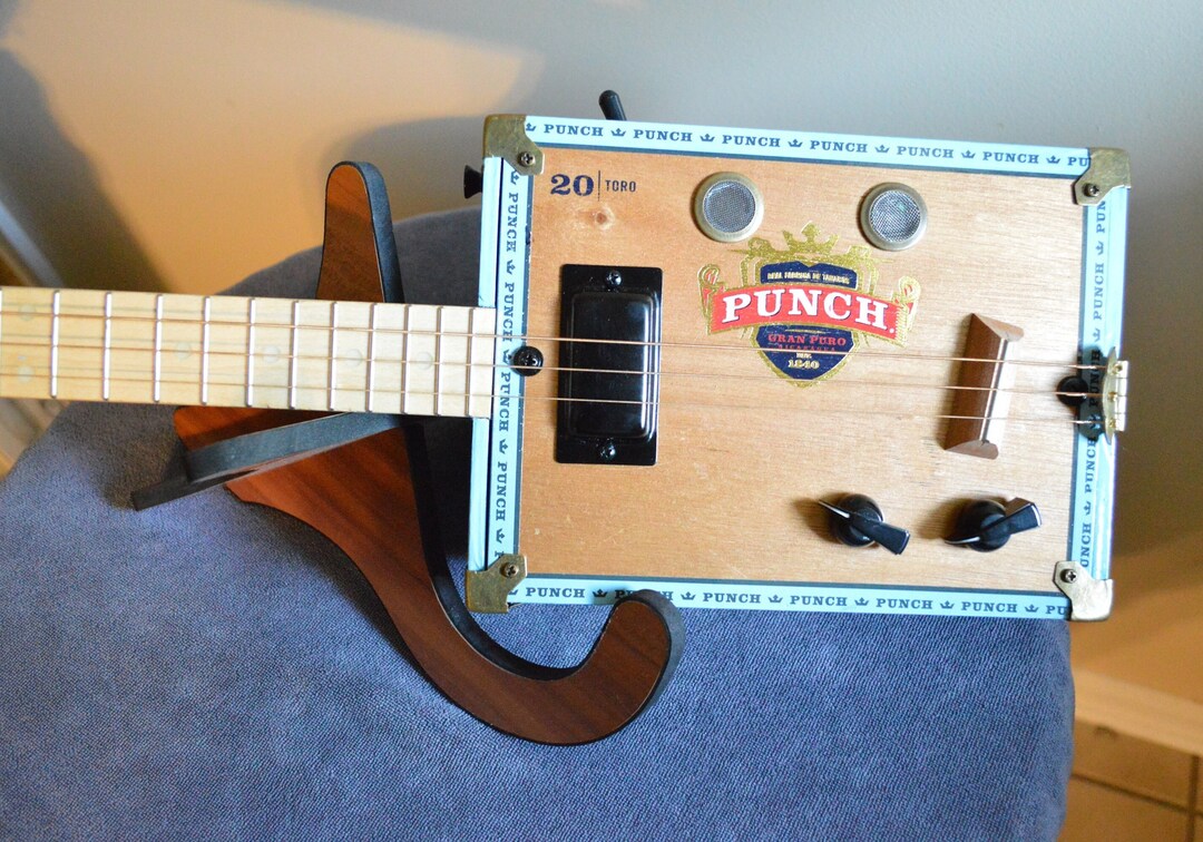 PUNCH (light Blue) Cigar Box Guitar - Left Handed CBG - Etsy