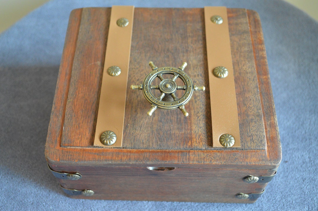 Rustic Pirate Booty Box Ships Wheel - Etsy