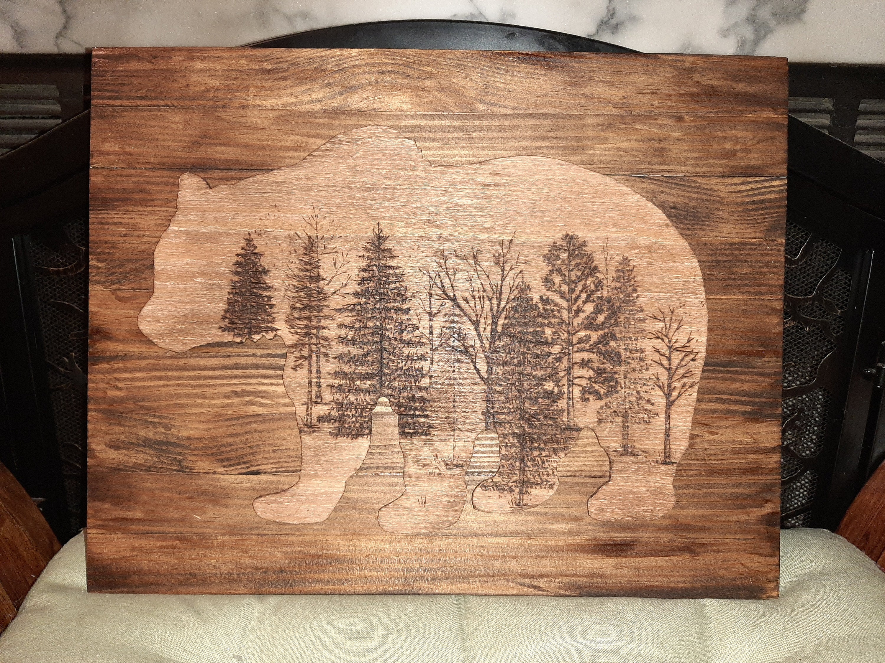Bear Forest Woodburning - Etsy