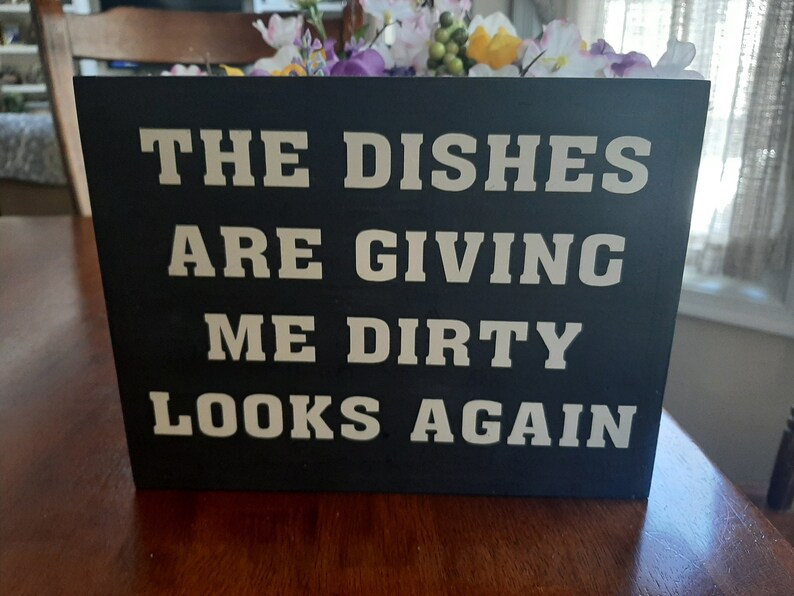 Dirty Dishes Wood Sign - Etsy