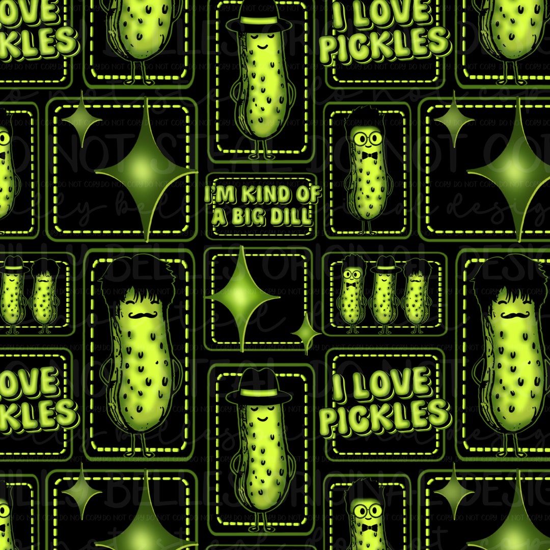Pickles Seamless Design *this is a Digital Design* - Etsy