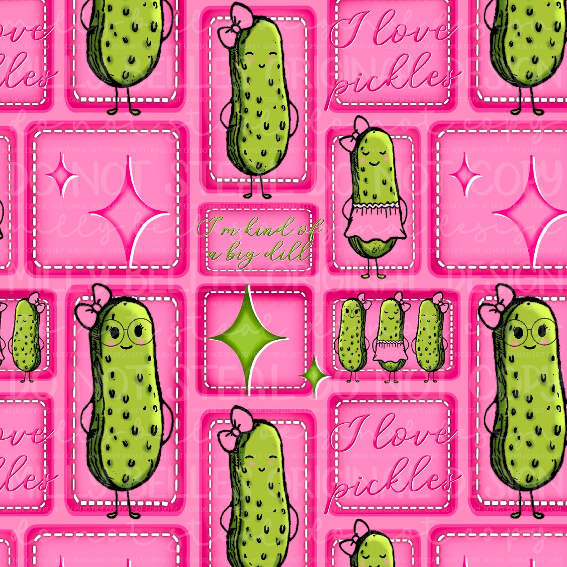 Cute Pickles Seamless Design *this is a Digital Design* - Etsy