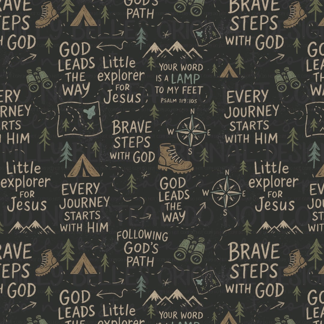 Brave Steps Faith Seamless - Grey *this is a Digital Download* - Etsy