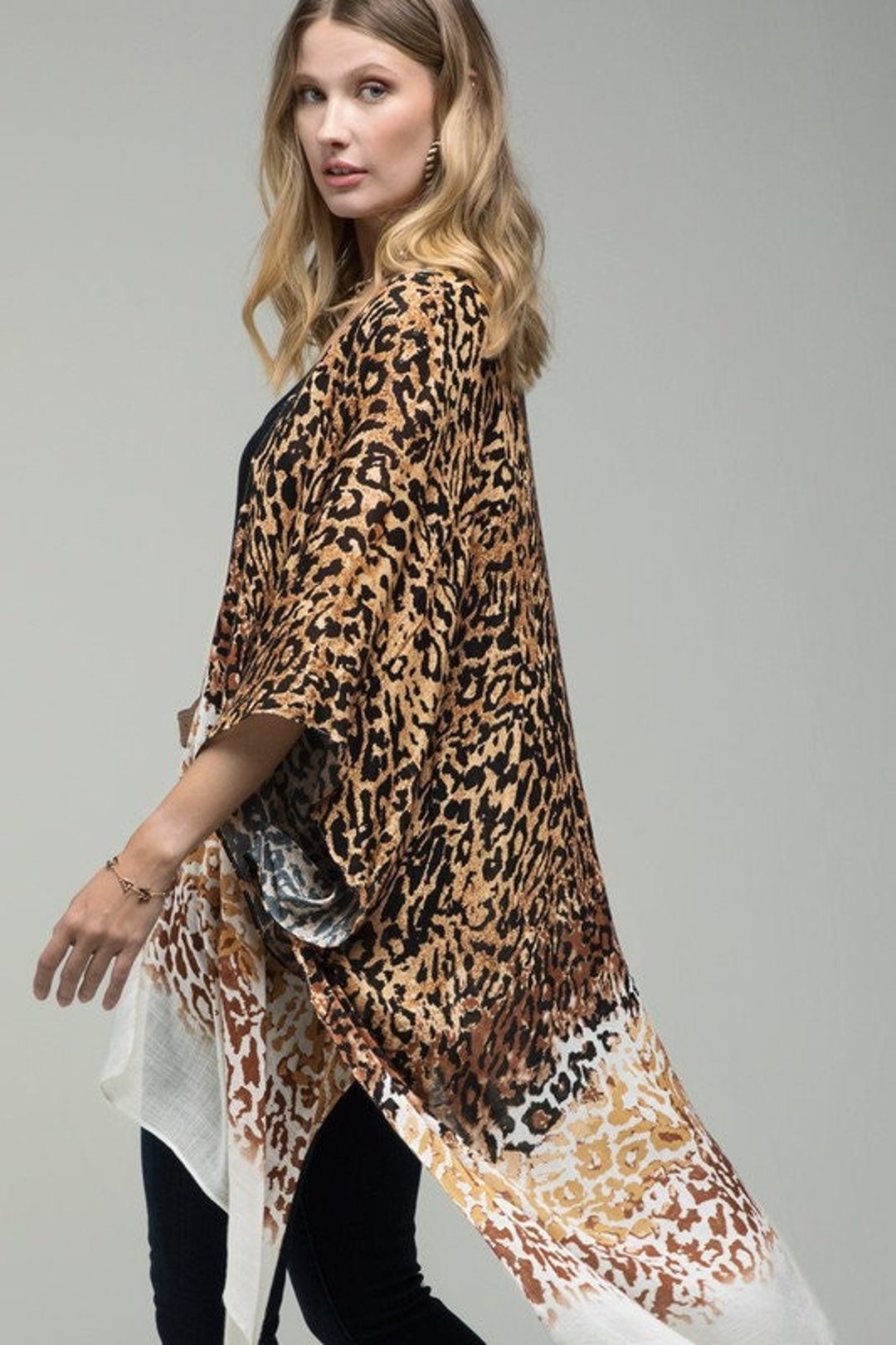 Leopard Ombre Kimono - Etsy