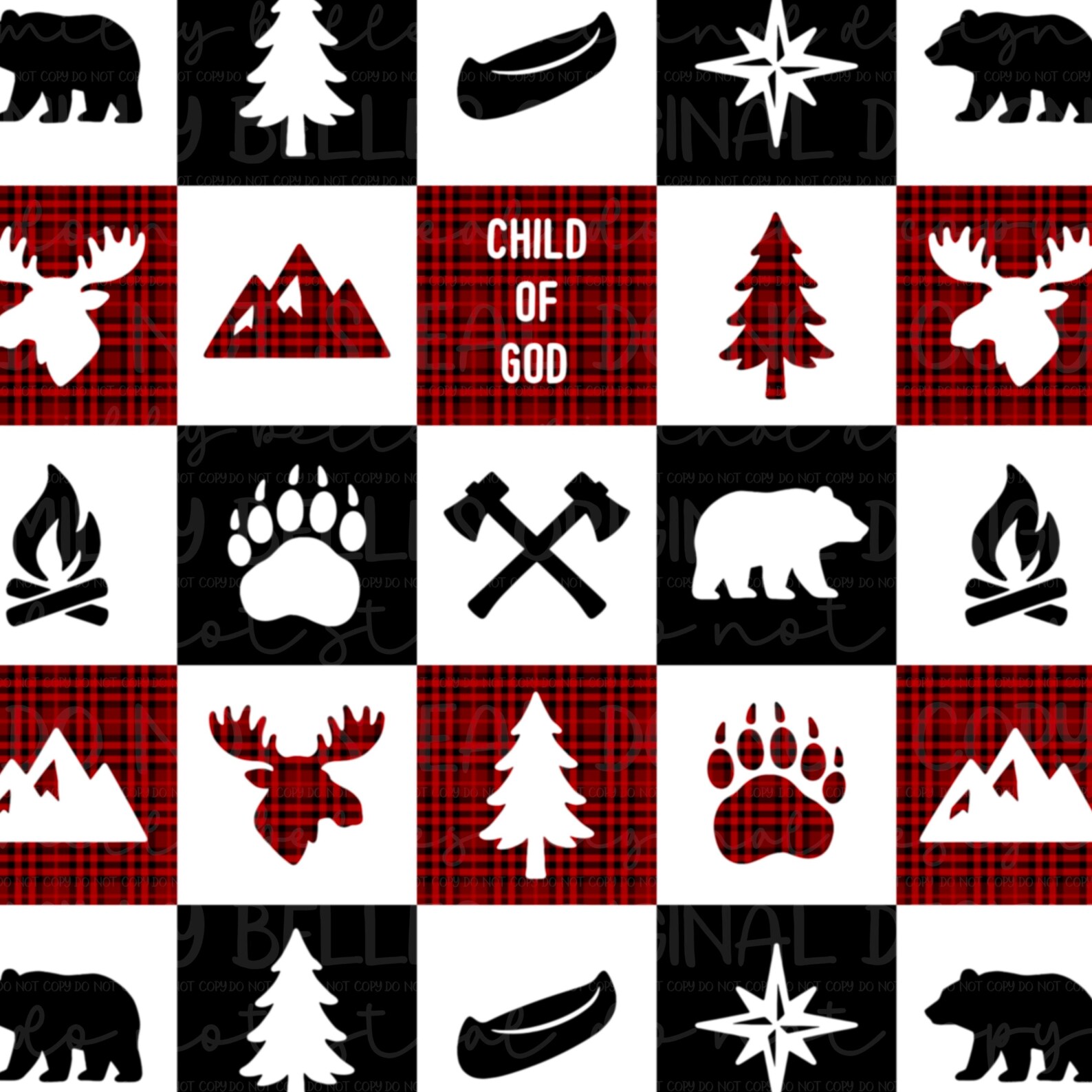 Child of God Buffalo Plaid Red Seamless *this is a Digital Download* - Etsy