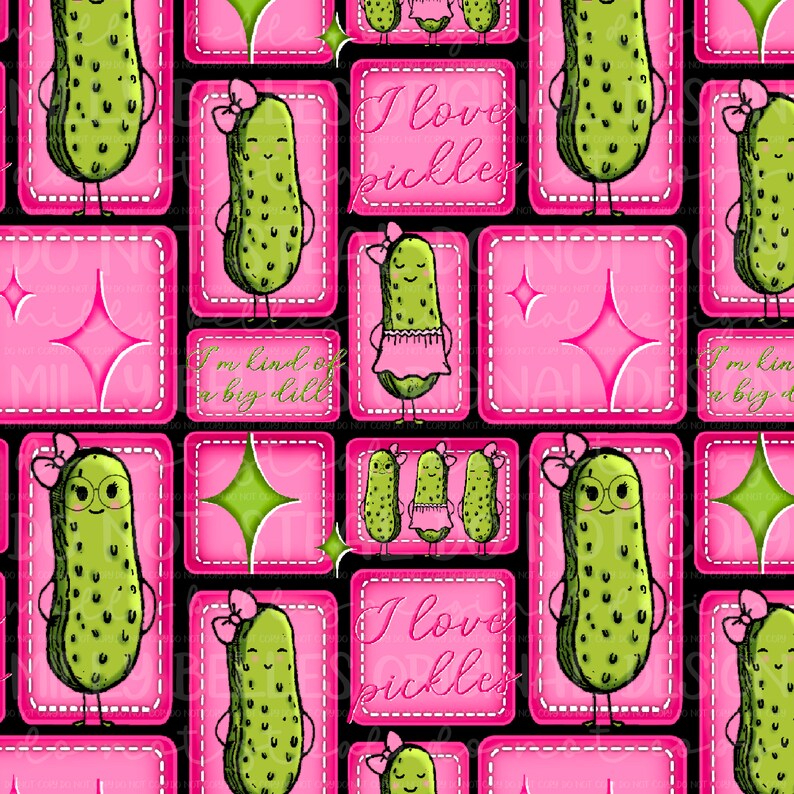 Cute Pickles Seamless Design *this is a Digital Design* - Etsy