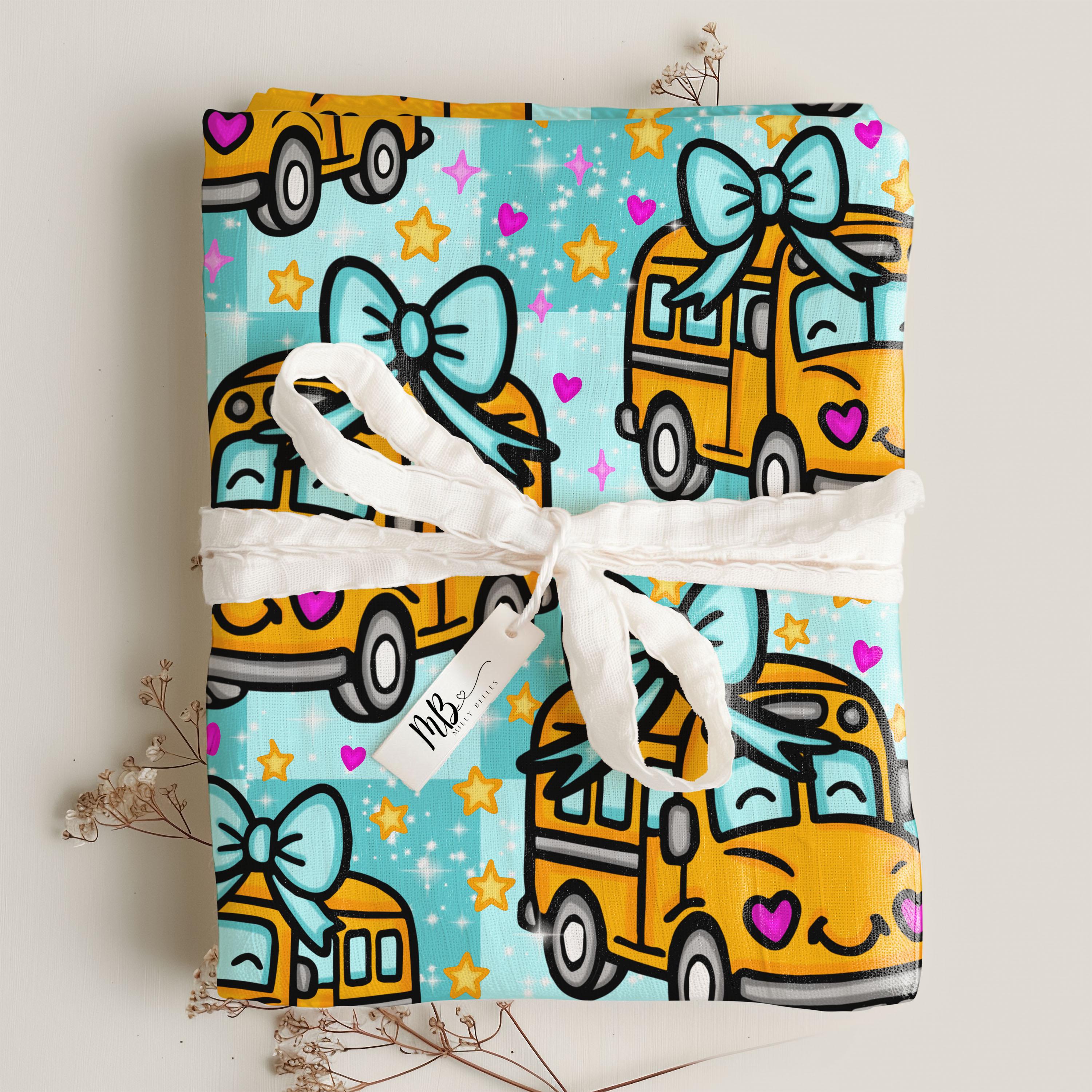 Cute School Bus Blue Bow Seamless *this is a Digital Download* - Etsy