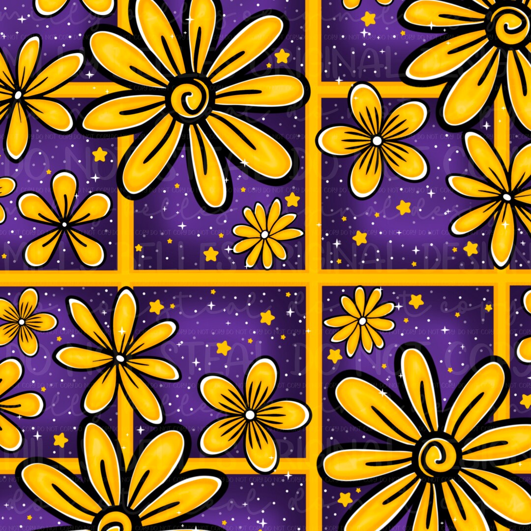 Minnesota Floral Football Colors Seamless **this is a Digital Seamless ...