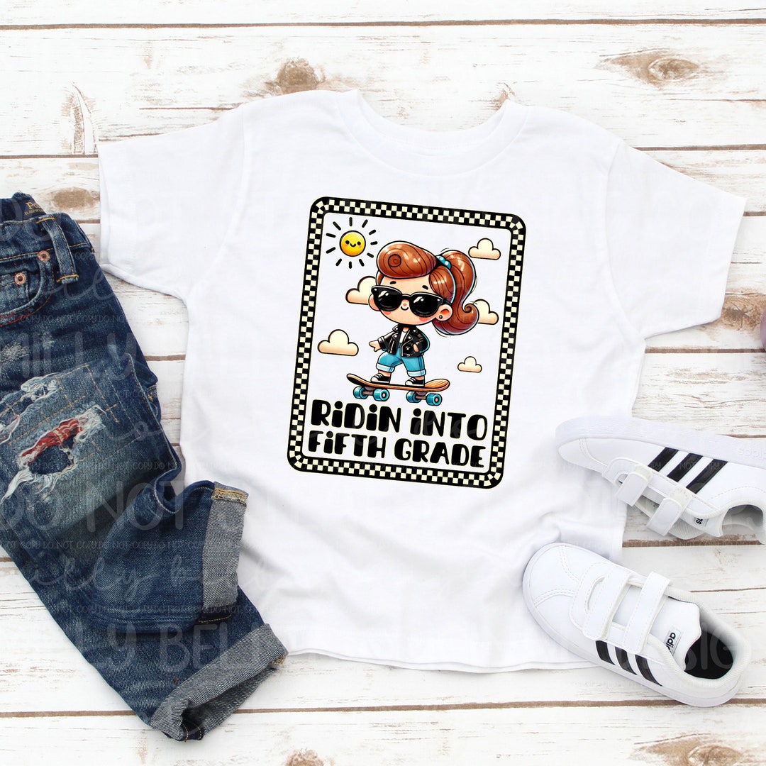 Ridin Into Fifth Grade Png *2 Versions* - Etsy