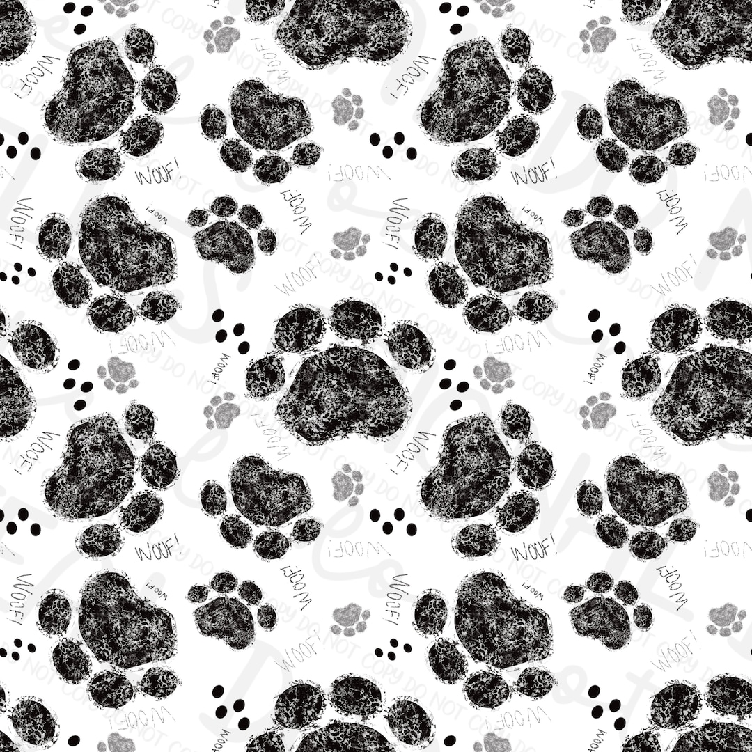 Doggy Paw Seamless - Etsy