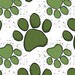 Paw Print Seamless Green this is a Digital Download - Etsy
