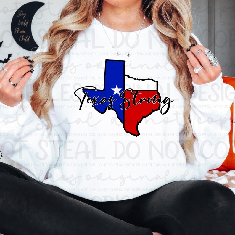 Texas Strong Png With Sleeve Design - Etsy