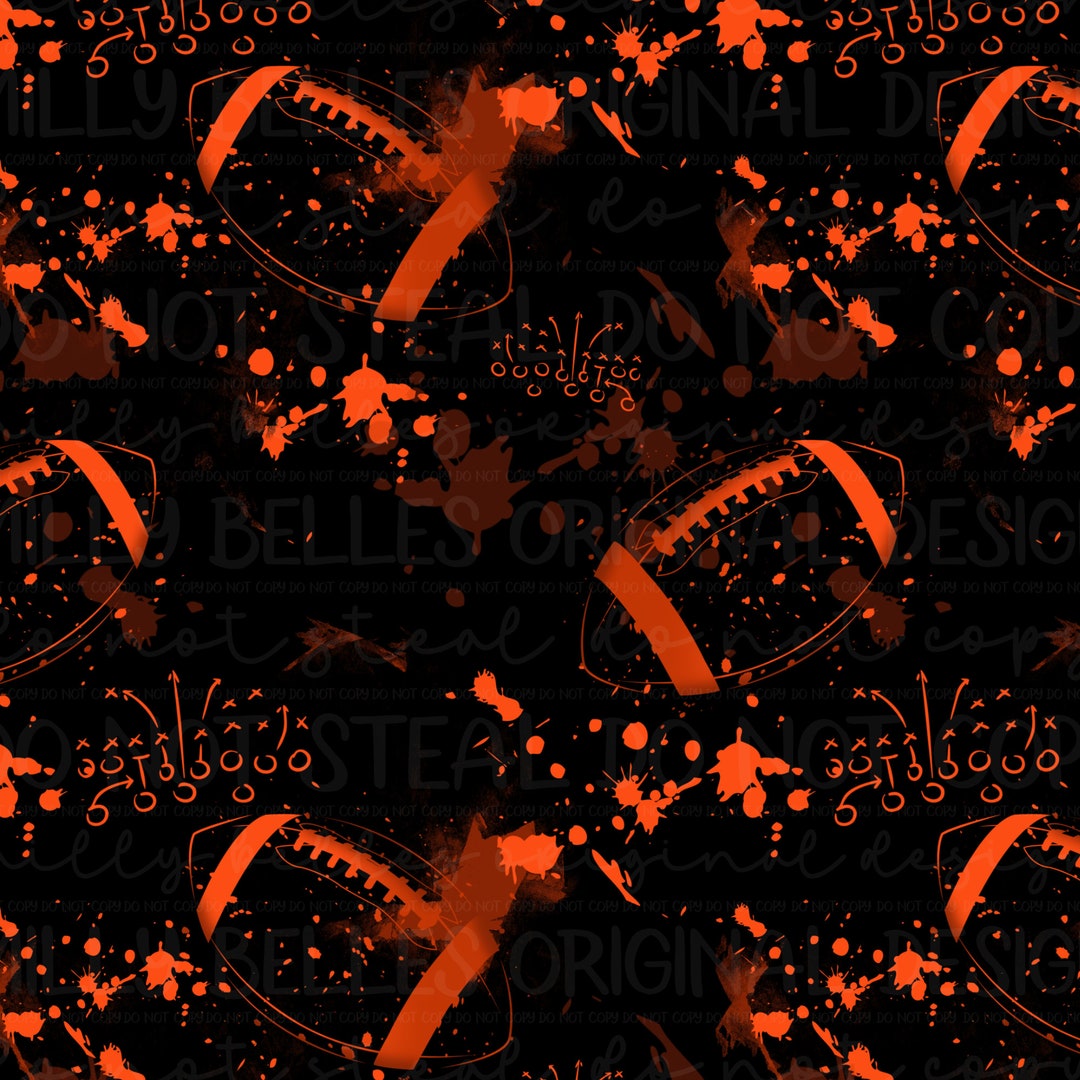Bengals Football Colors Seamless **this is a Digital Seamless Design ...