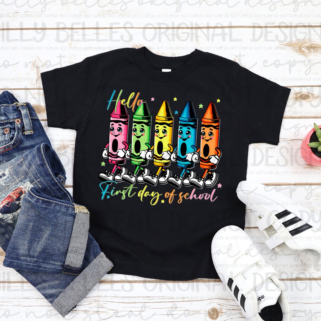 Hello First Day of School Png *2 Versions* - Etsy