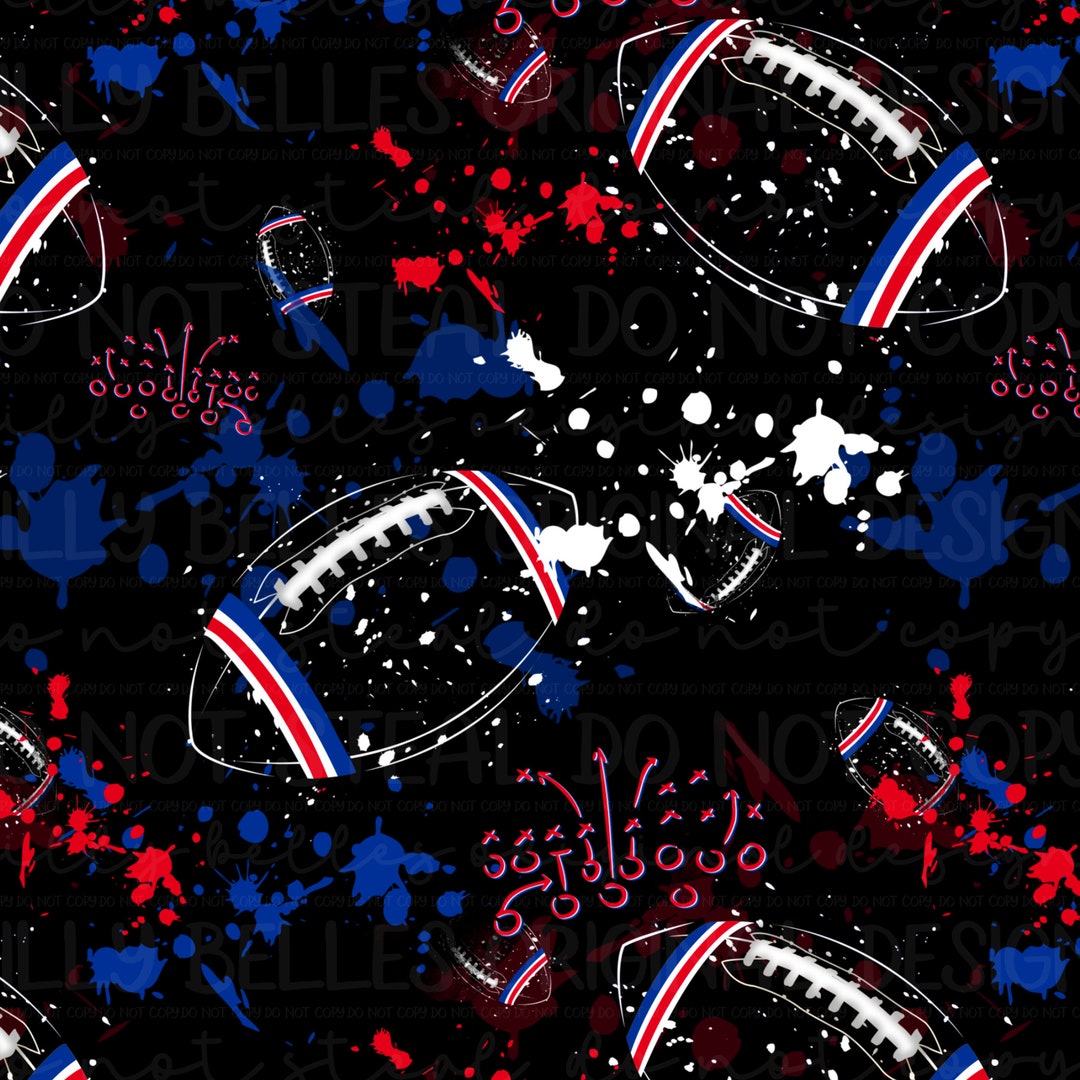 Buffalo Football Colors Seamless **this is a Digital Seamless Design ...