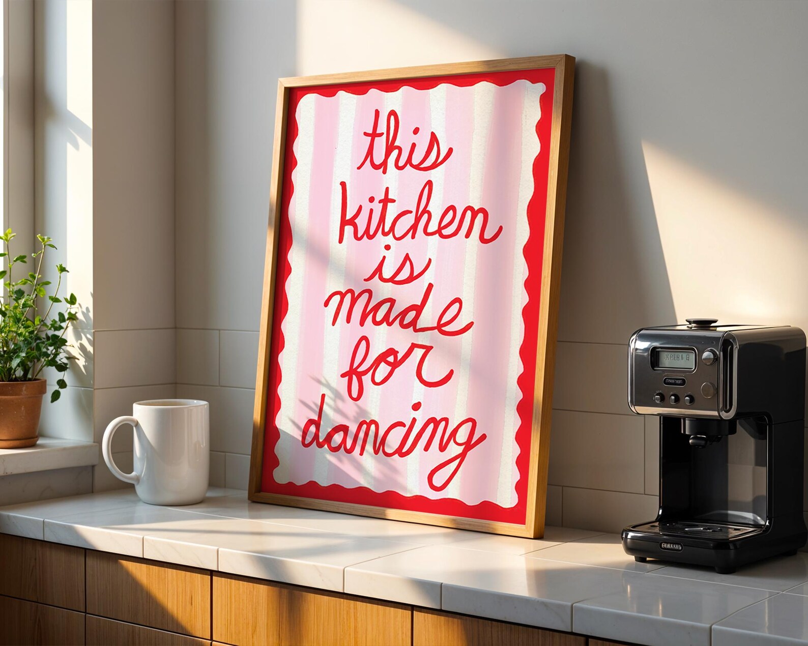 This Kitchen is Made for Dancing Print, Retro Kitchen Wall Art - Etsy