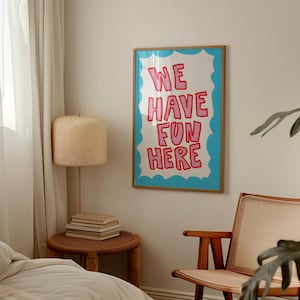We Have Fun Here Print: Playful Hand-drawn Typography (digital Download ...