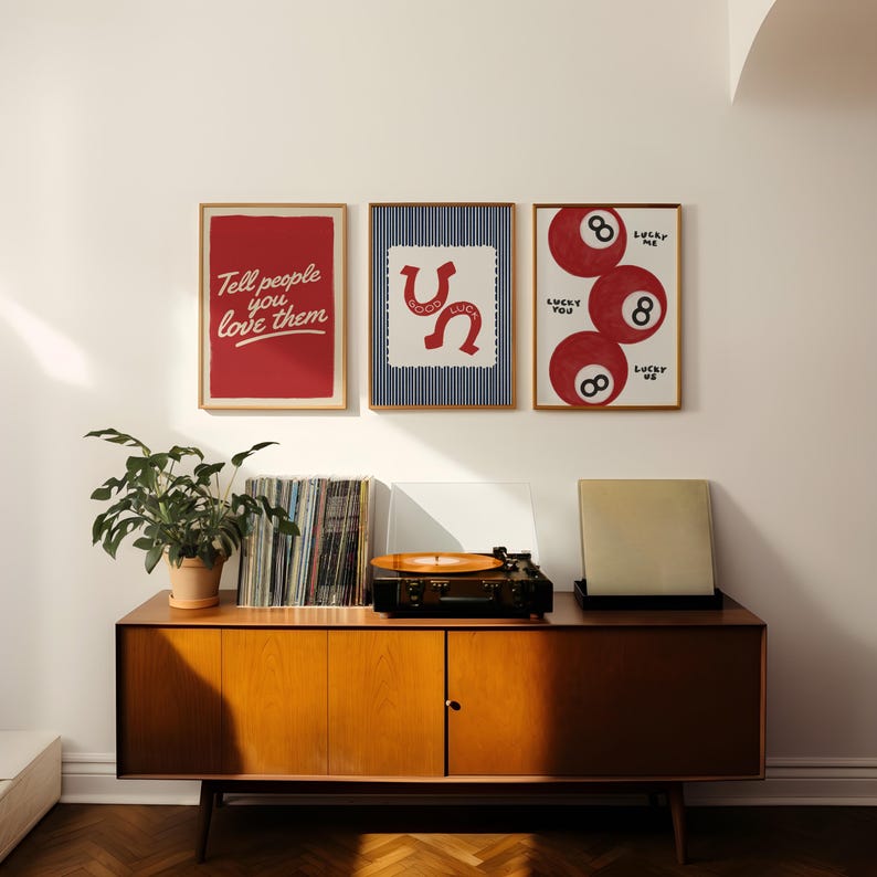 Lucky Things Print Set, Tell People You Love Them, 8 Ball - Etsy