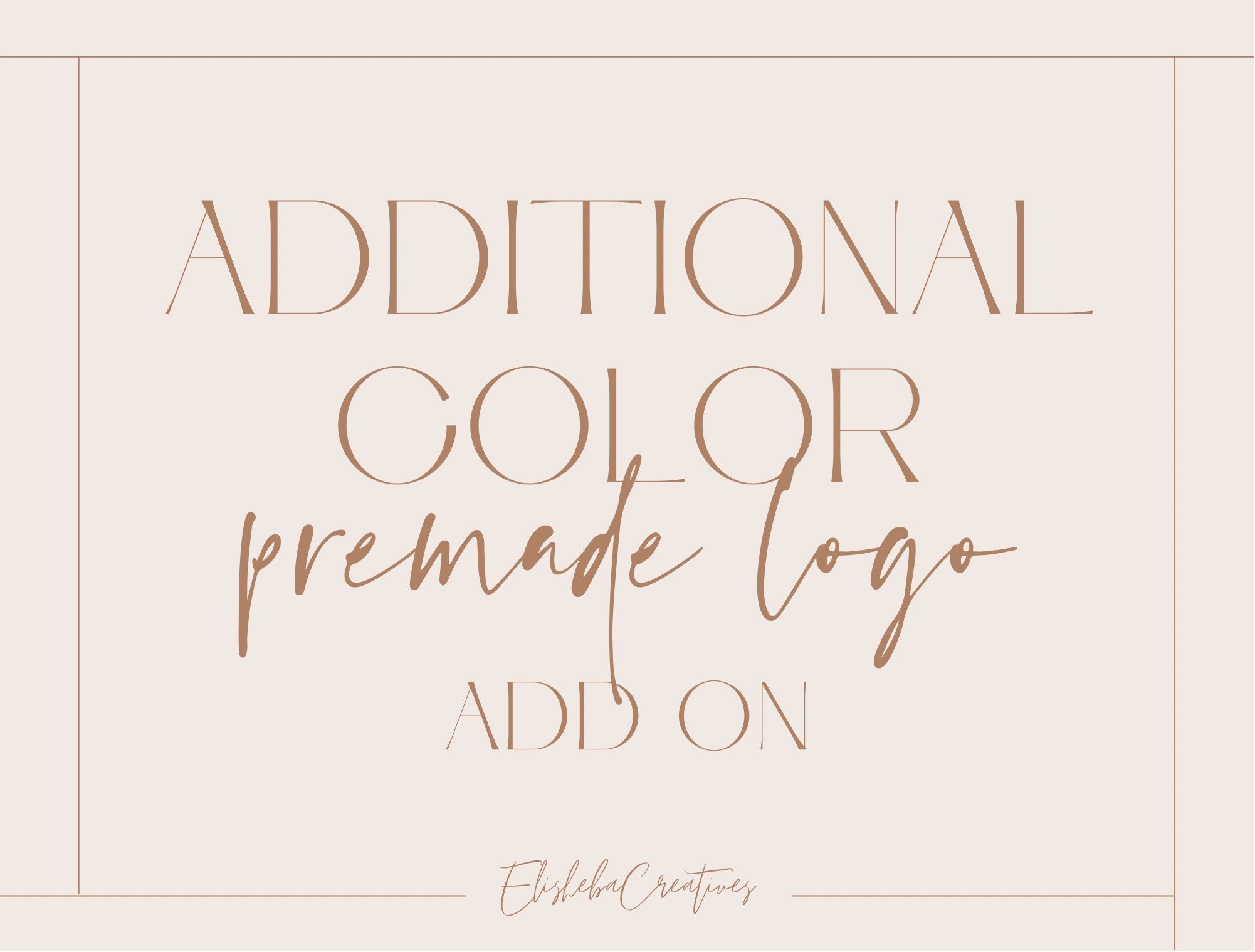 ADDITIONAL COLOR premade Logo Add-on | Etsy