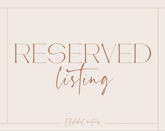 Reserved Listing Custom Made for You - Etsy