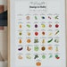 Baby Size Chart, Fruit Pregnancy Milestone Chart, Baby Growth Tracker ...