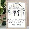 Baby Footprint Handprint Keepsake, Labor and Delivery Hospital Birth ...