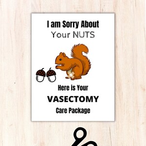 Vasectomy Card for Care Package Printable Sign, Vasectomy Card, Happy ...