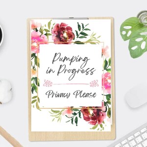 Lactation Room Sign, Pumping Sign Door Sign Printable, Pumping in ...