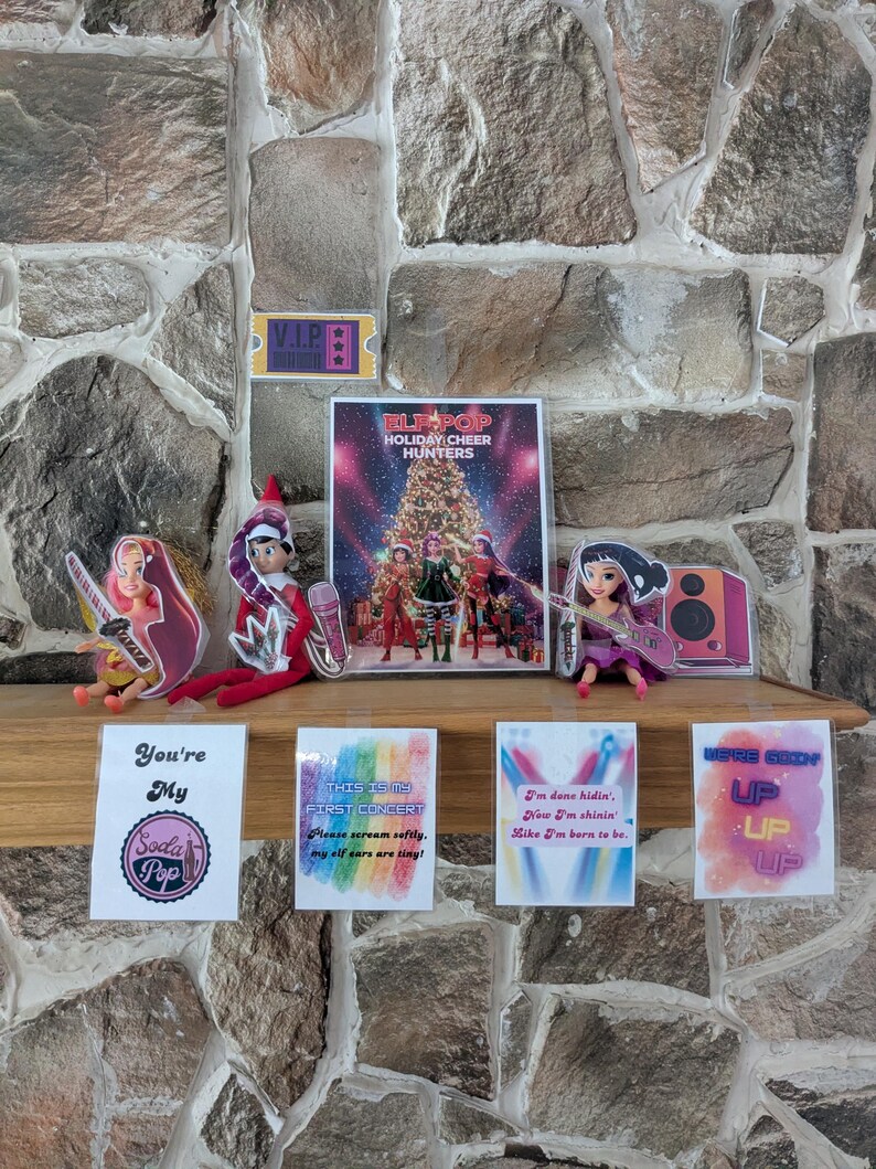 Kpop Elf Props Printable Kit, Elf-pop Holiday Hunters Elf Scene, K-pop ...