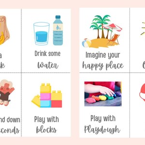 Calming Corner Flash Cards, Calming Strategies Flashcards, Calming ...