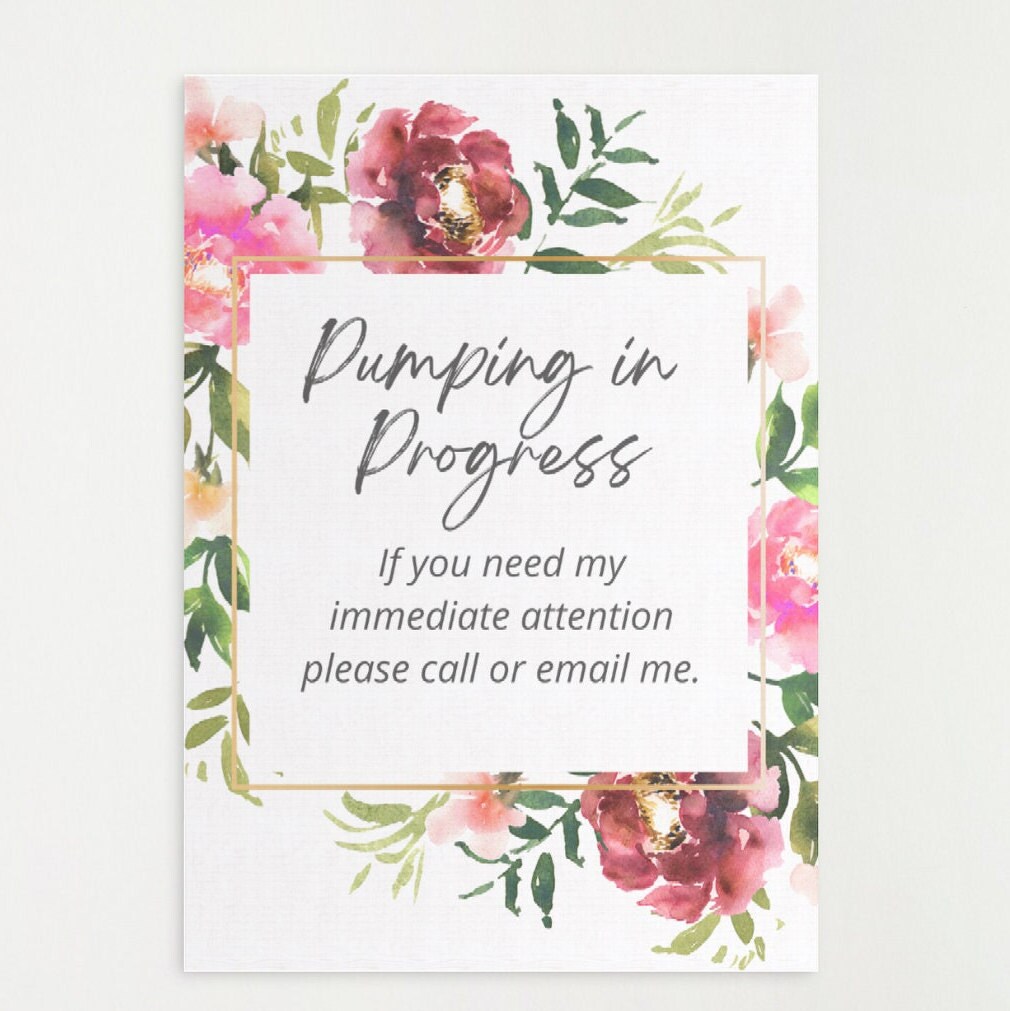 Pumping in Progress Sign, Lactation Room Sign, Pumping Sign Door Sign ...