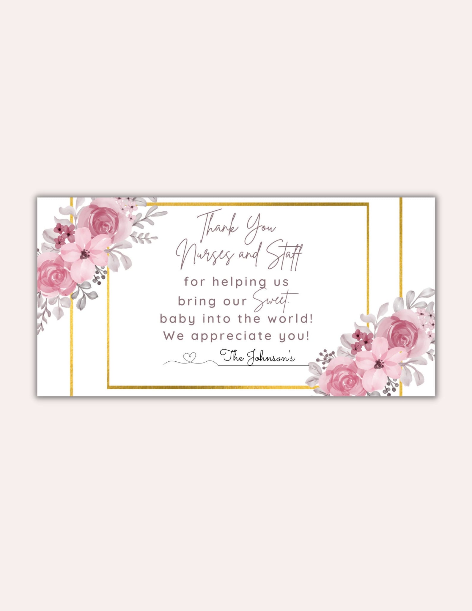Nurse Tags Labor and Delivery Printable Thank You Nurse Gift, L&D ...
