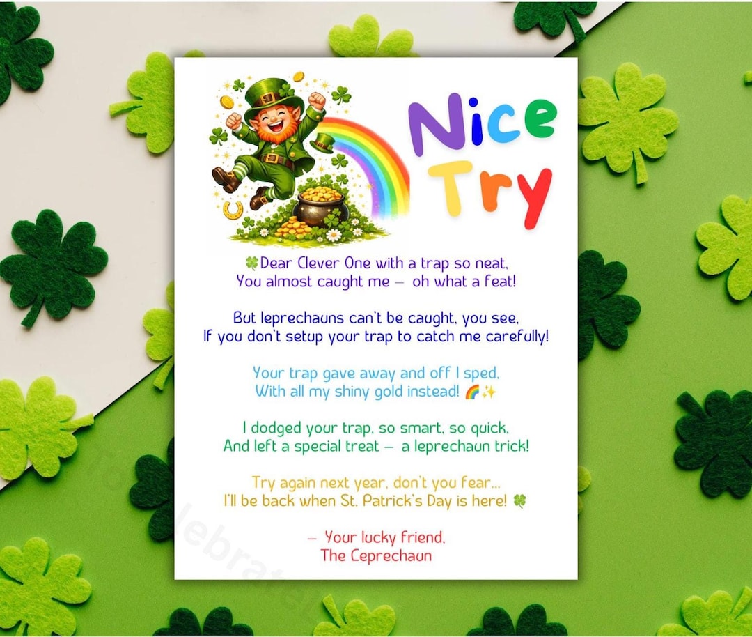 Leprechaun Trap Letter, Leprechaun Letter, Letter From Leprechaun ...